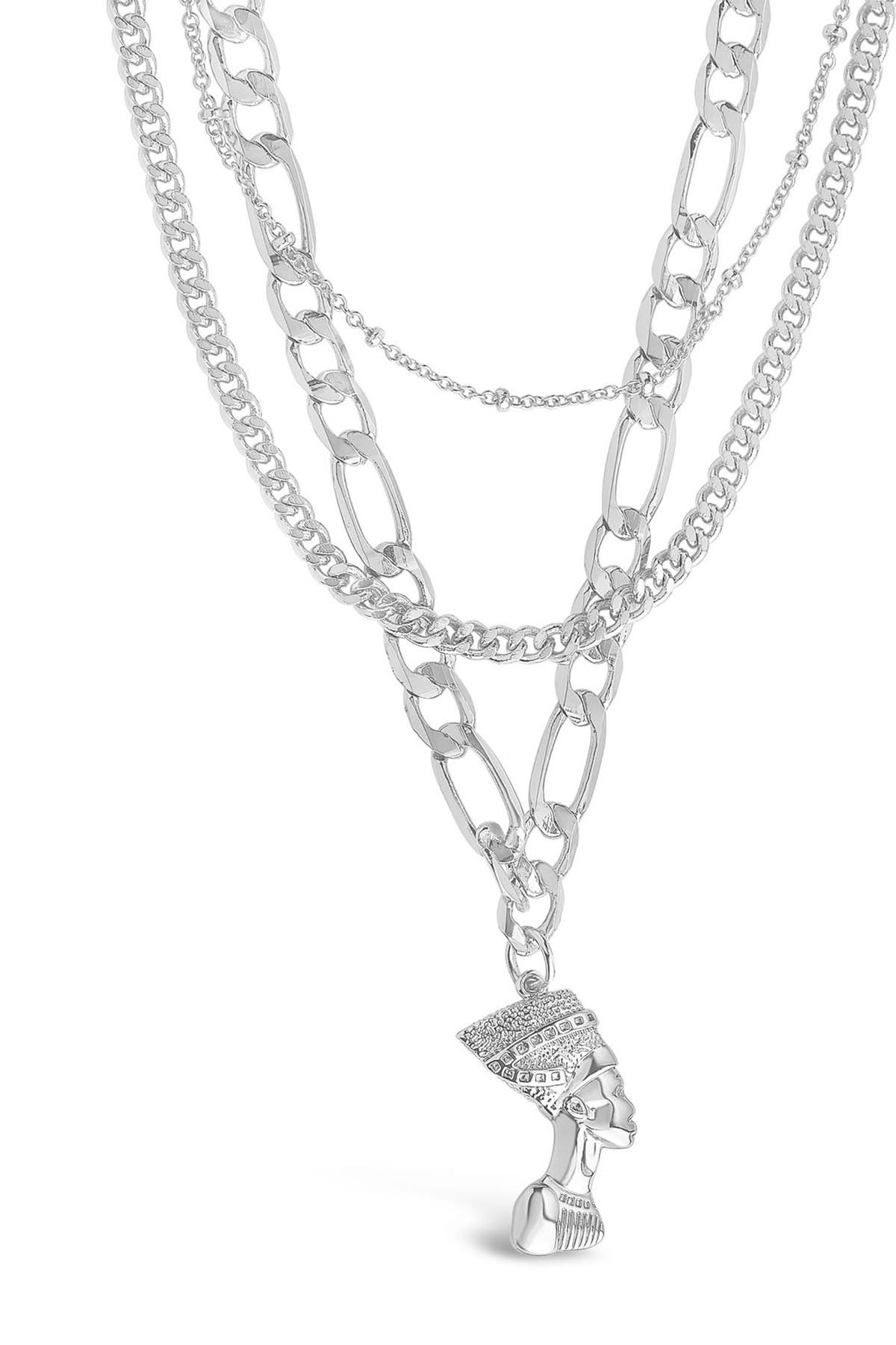 Sterling Forever Layered Pharaoh Pendant Necklace | Nordstromrack