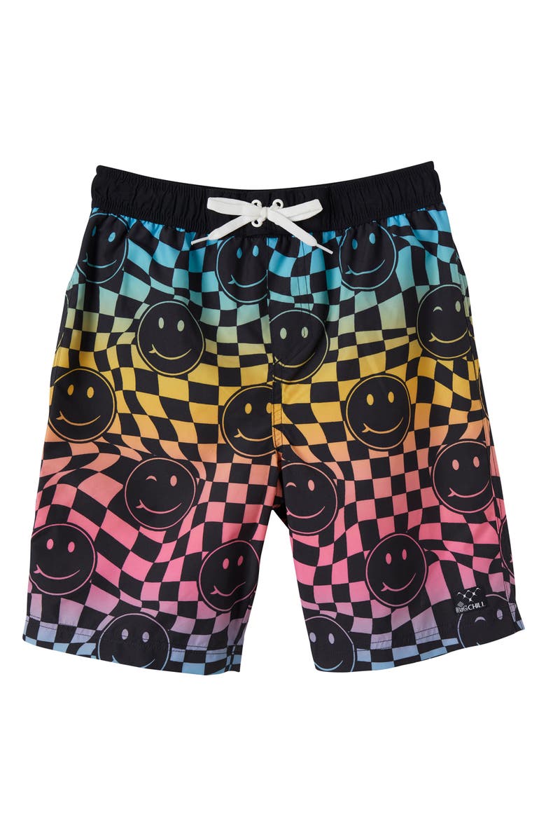 BIG CHILL Kids' Smiley Checkered Shorts | Nordstromrack