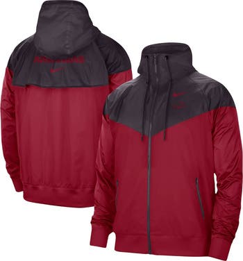 Nike Men's Nike Charcoal/Cardinal Arkansas Razorbacks Windrunner Raglan ...