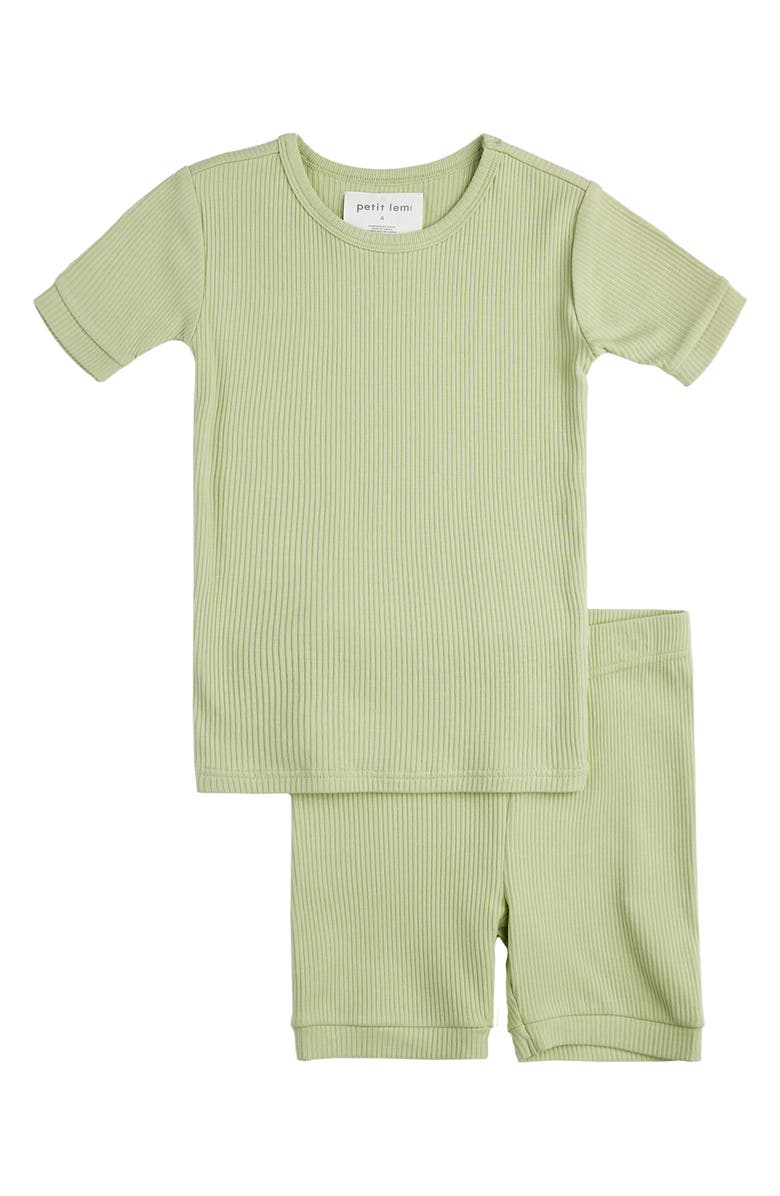 Petit Lem Kids' Rib Organic Cotton & Modal Two-Piece Fitted Short ...