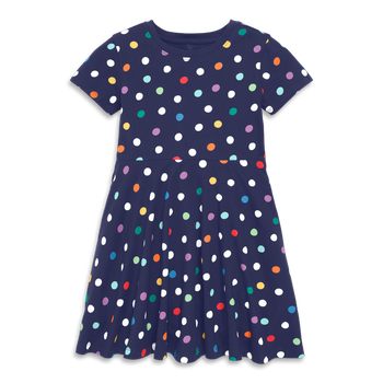 Primary Kids Twirly Dress In Rainbow Confetti Dots | Nordstrom