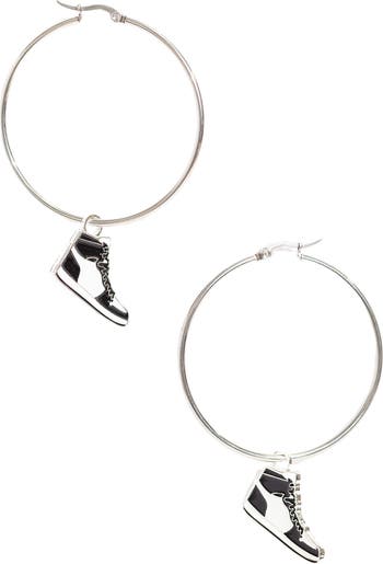 Hoop Mobb Sneaker Girl Charm Hoop Earrings | Nordstromrack