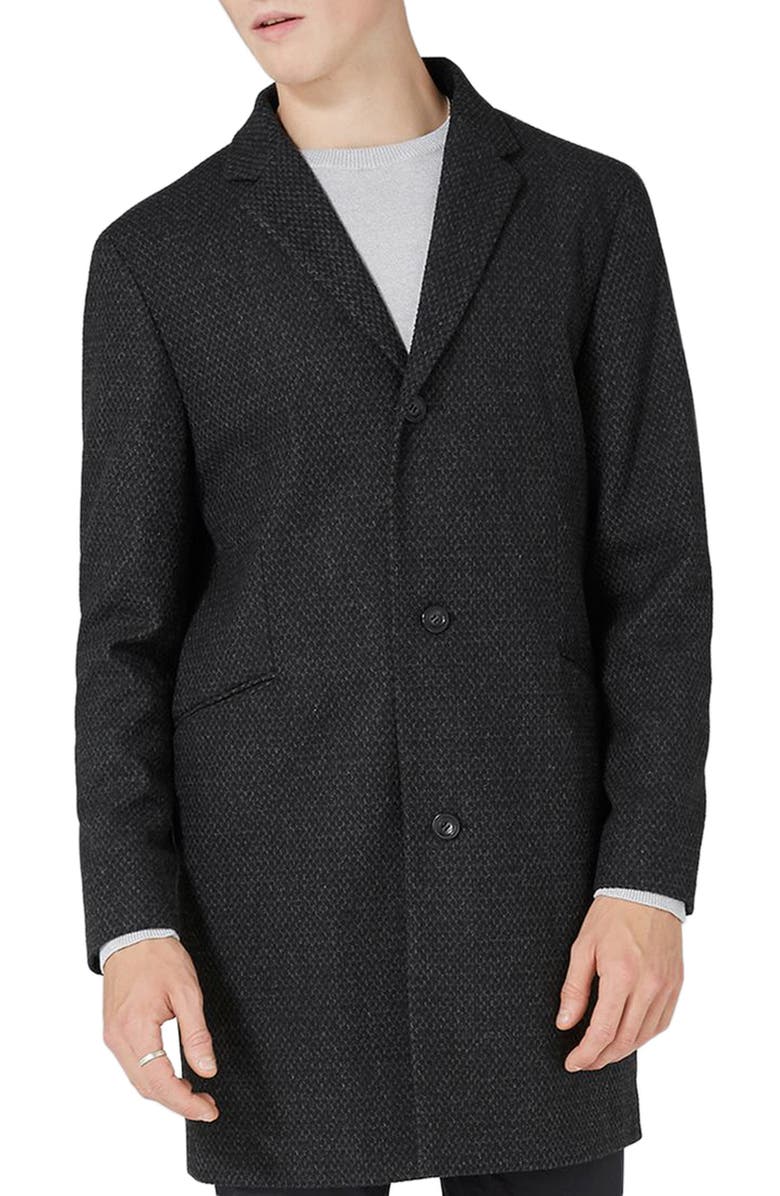 Topman Textured Overcoat | Nordstrom