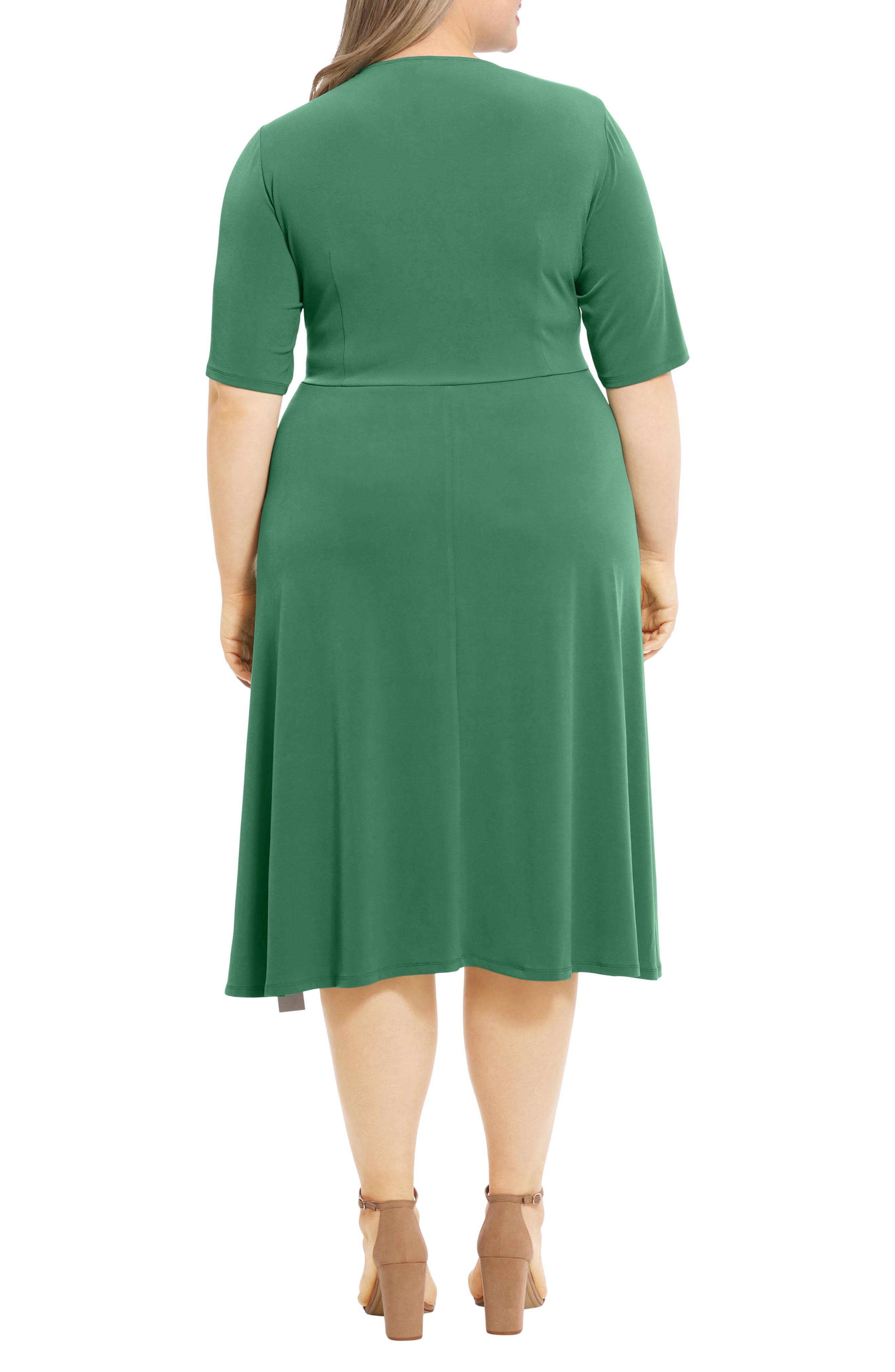 London Times Keyhole Waist Tie Midi Dress | Nordstromrack