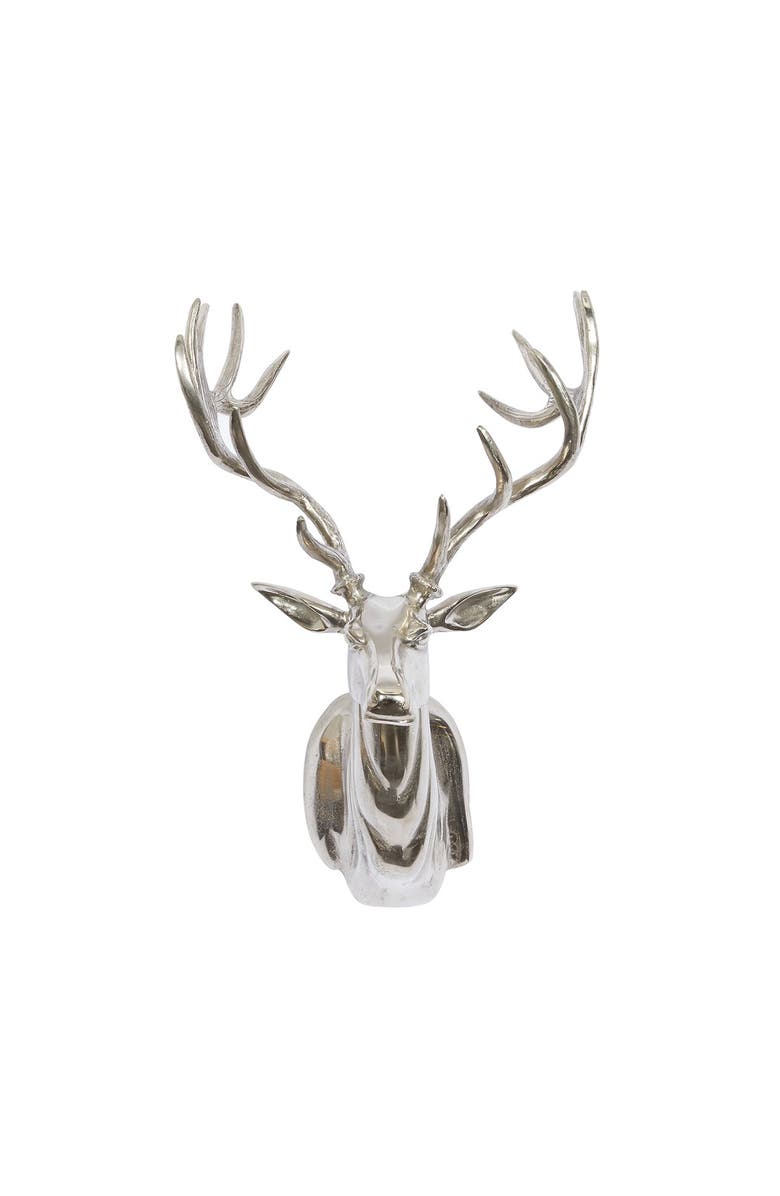 WILLOW ROW Silvertone Aluminum Head Deer Wall Decor | Nordstromrack