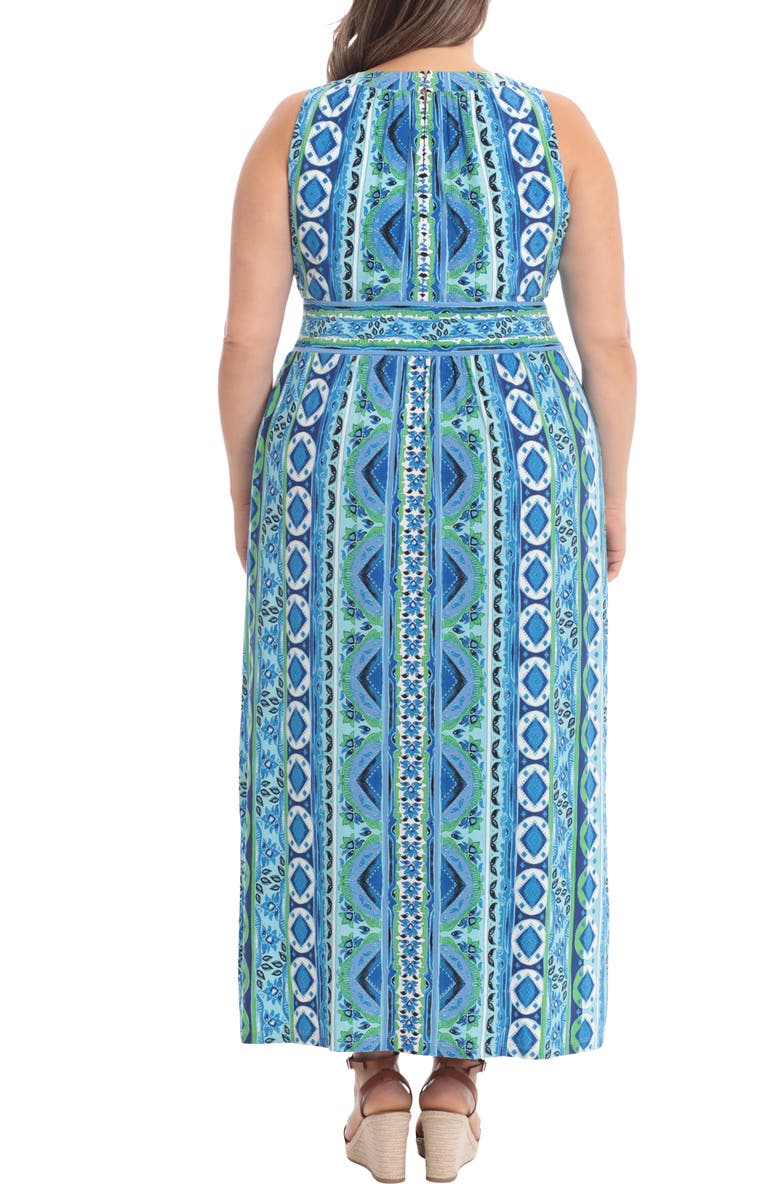 London Times Morris Geometric Print Maxi Dress | Nordstromrack