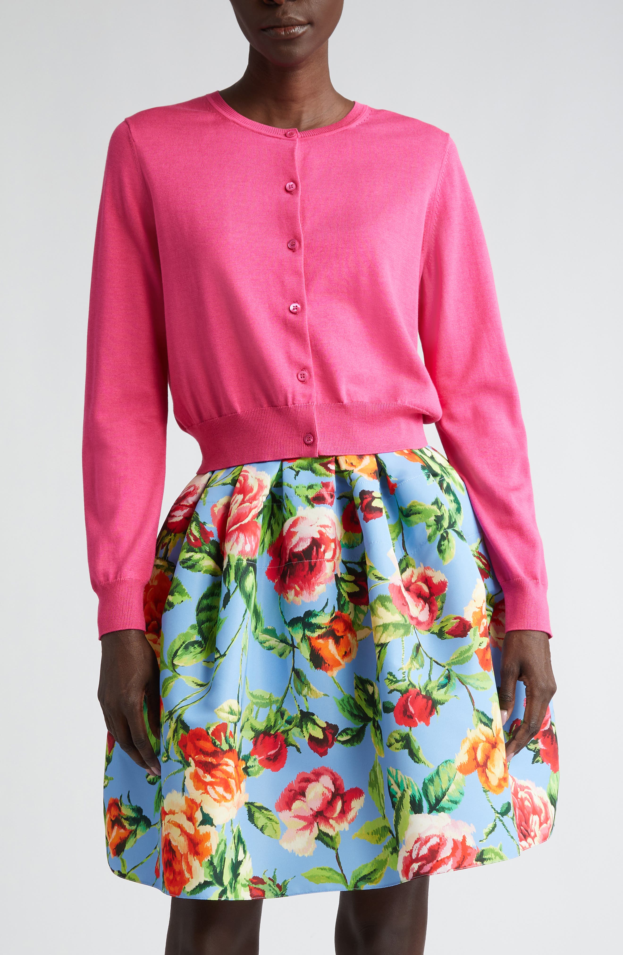 Crop Silk & Cotton Cardigan (Women) | Nordstromrack