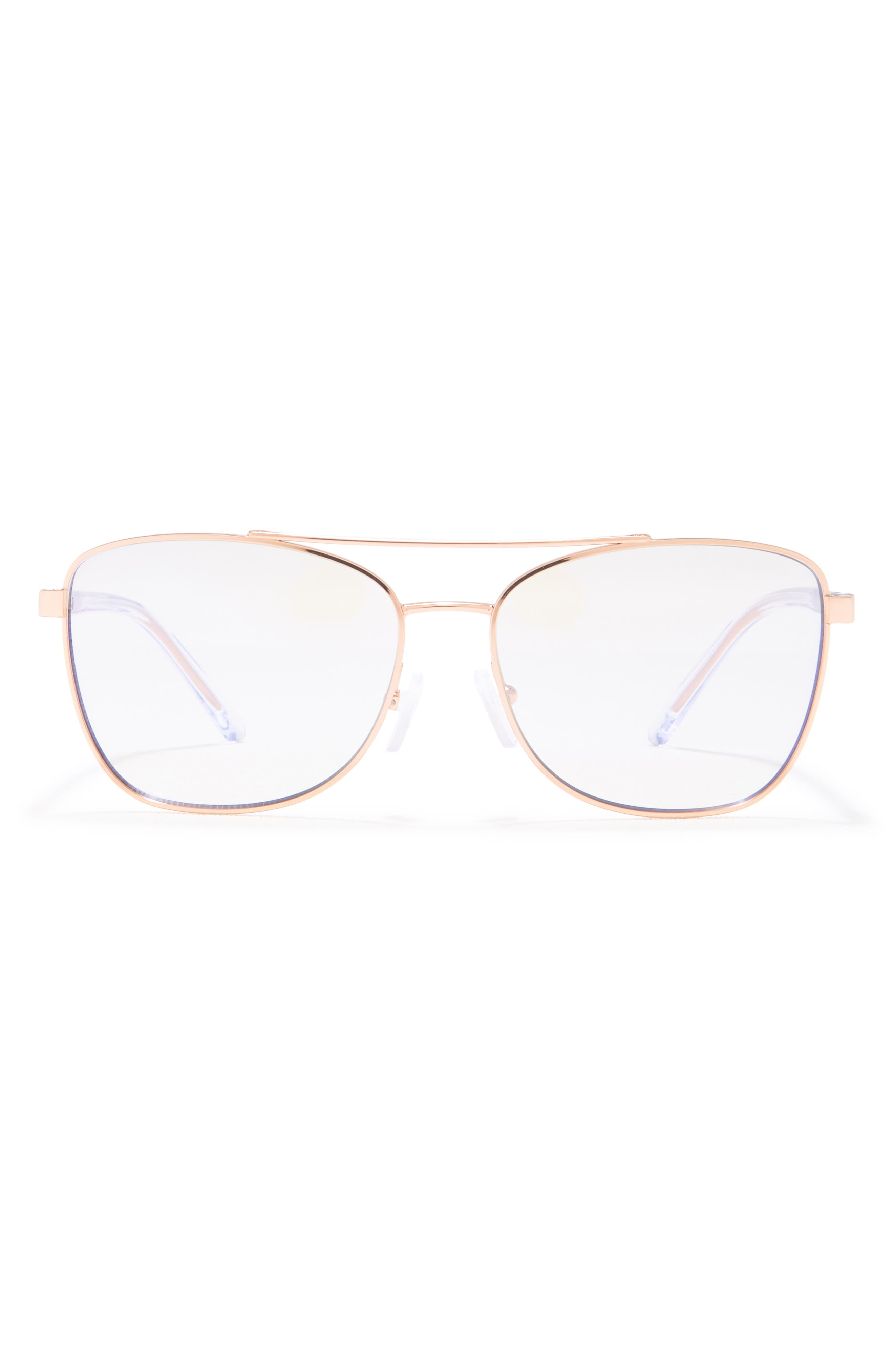 Michael Kors 56mm Pilot Blue Light Blocking Aviator Glasses | Nordstromrack