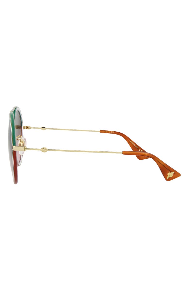 Gucci 56mm Round Brow Bar Sunglasses | Nordstromrack