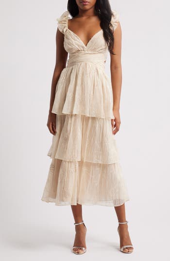 Lulus Haven Embroidered Tiered Dress | Nordstromrack