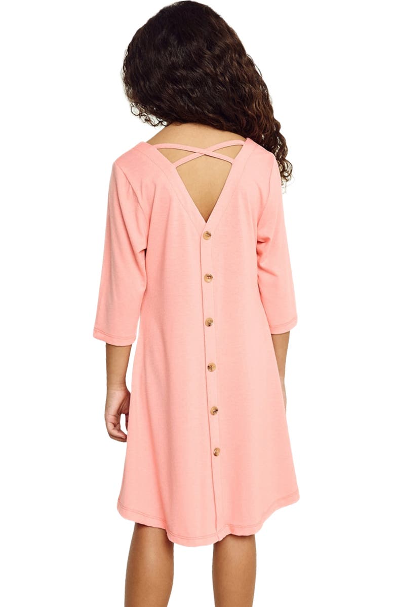 Hayden Girls Kids' Long Sleeve Back Button Swing Dress | Nordstromrack