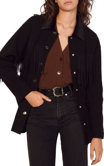 SANDRO Music Fringe Cardigan | Nordstromrack