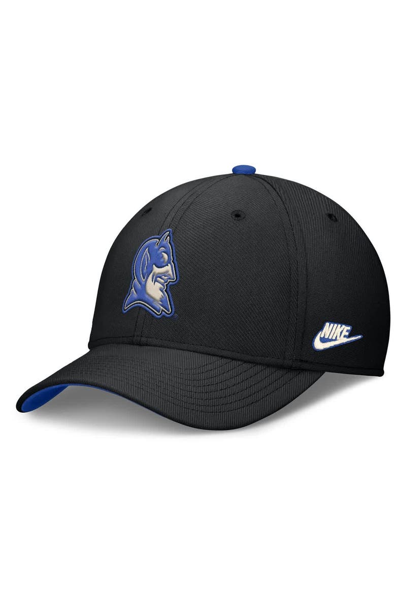 Nike Men's Nike Black Duke Blue Devils Legacy Rise Performance Flex Hat ...