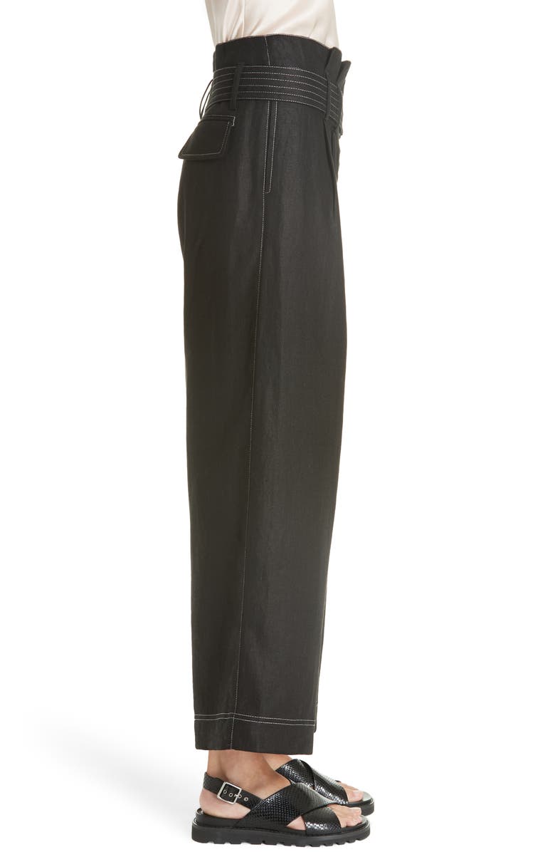 Lee Mathews Carrie Wide Leg Linen Trousers | Nordstrom