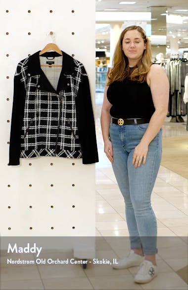 Halogen® Windowpane Moto Jacket | Nordstromrack