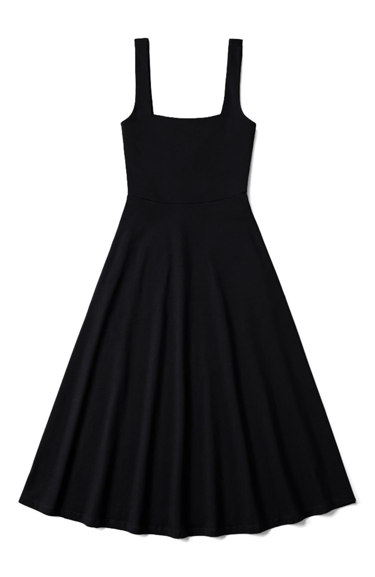 Pact Fit & Flare Square Neck Dress Made With Organic Cotton | Nordstrom