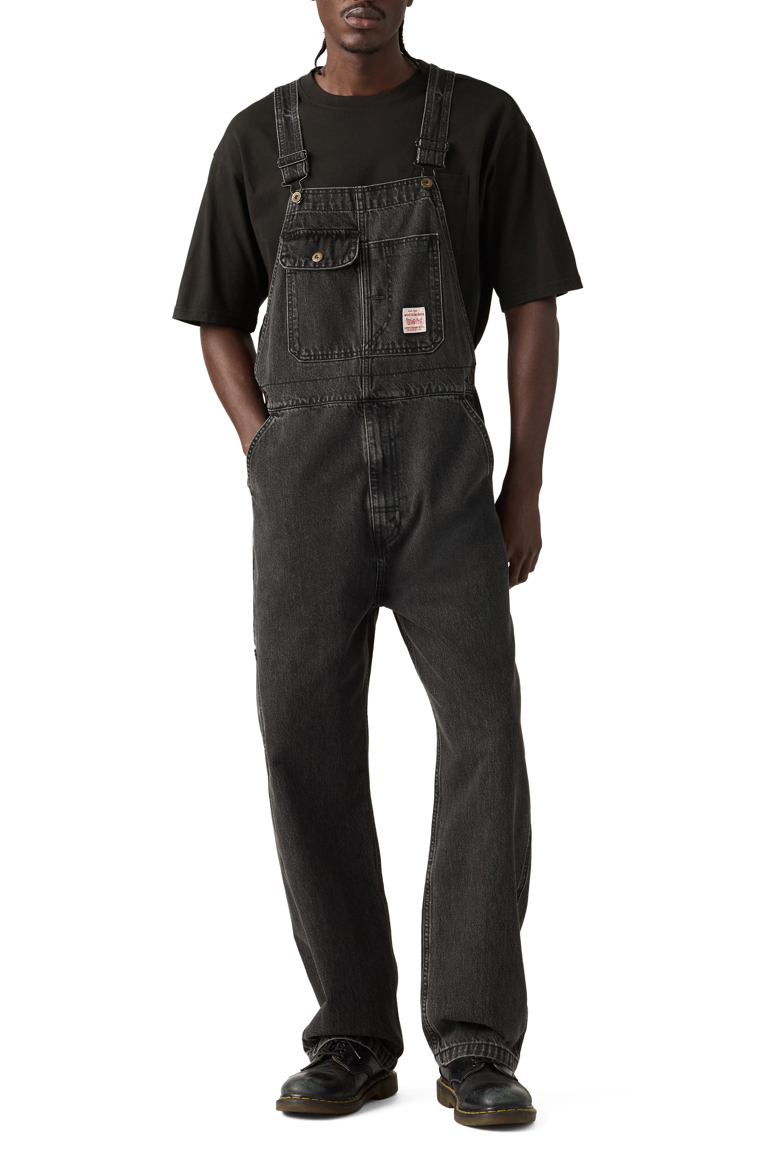 Loose Cotton Denim Overalls (Men) | Nordstrom