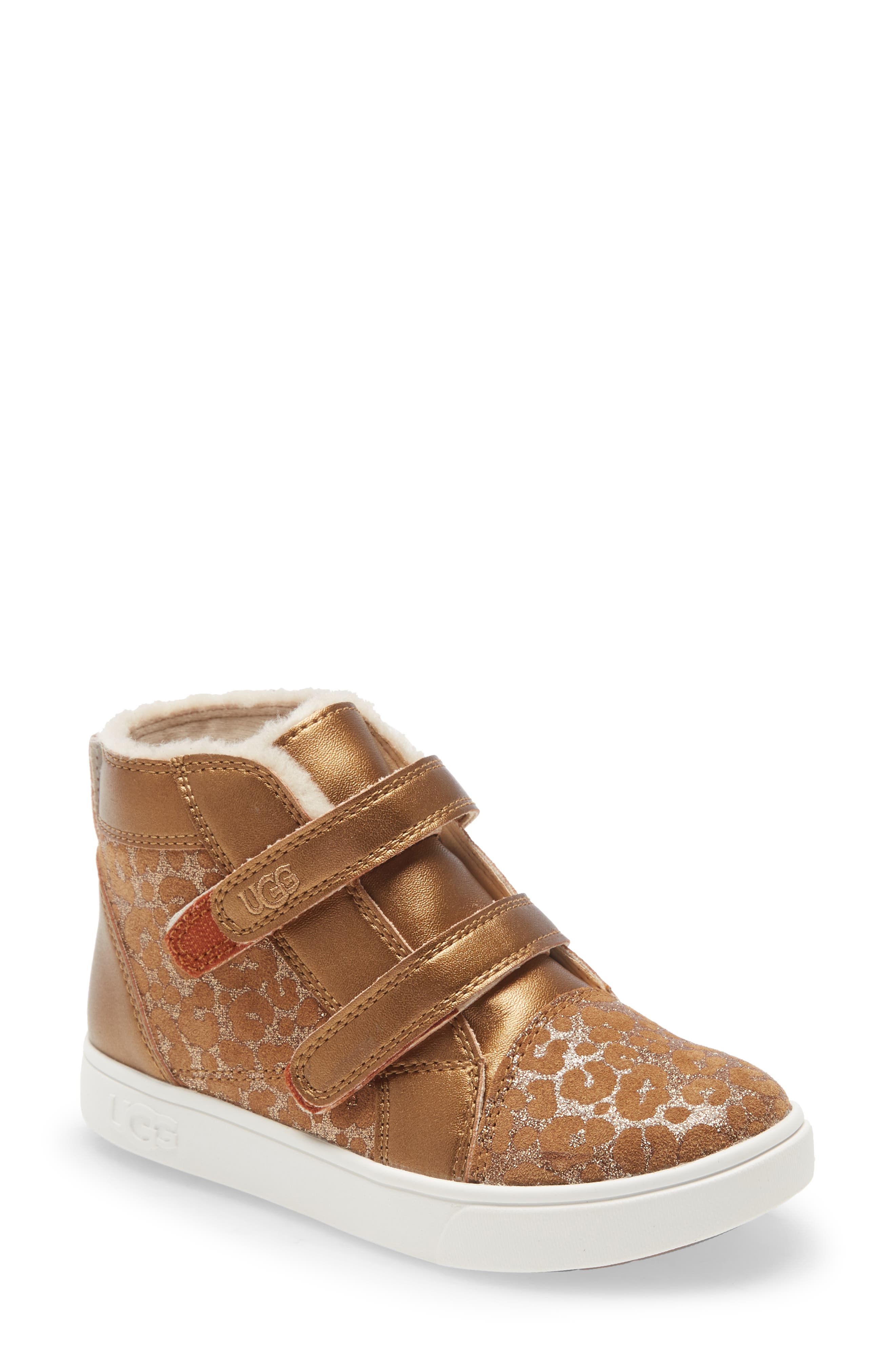 UGG® Rennon II Glitter Leopard High Top Sneaker | Nordstromrack