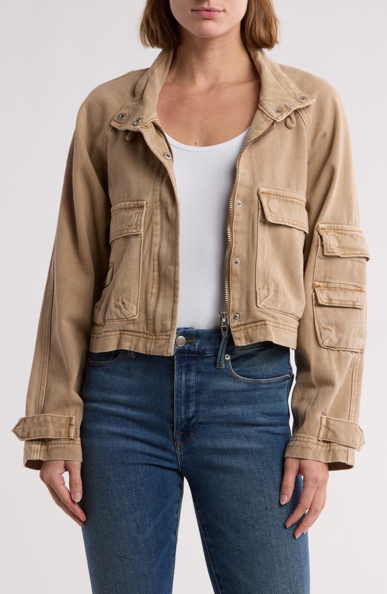 BLANKNYC Acid Wash Cotton Twill Jacket | Nordstromrack
