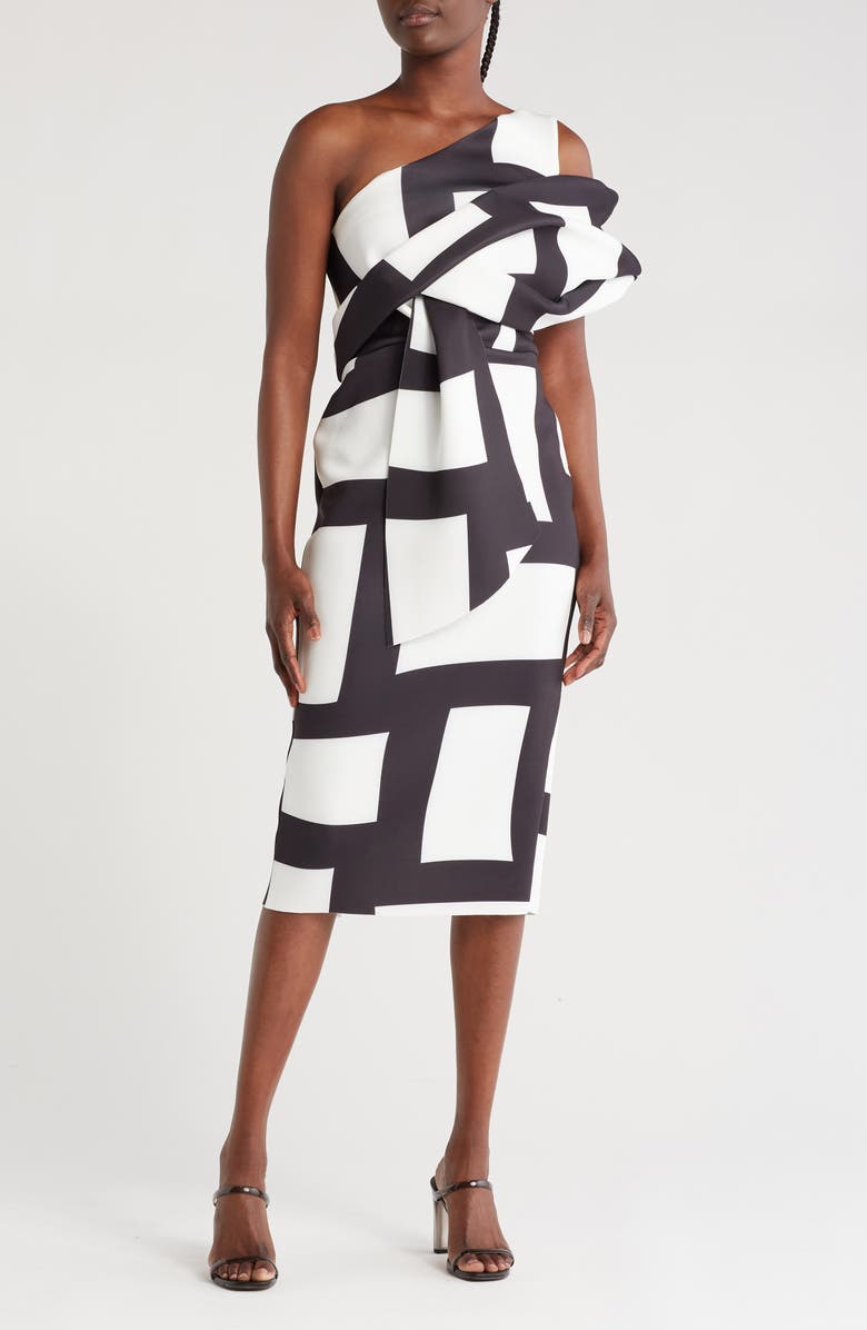ASOS DESIGN Asymmetric Neck Sheath Cocktail Dress | Nordstromrack