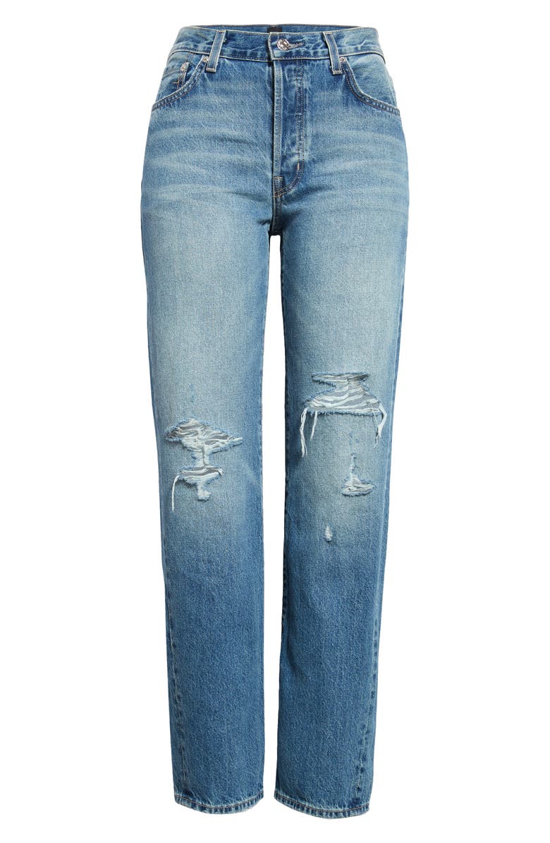 EDWIN Tash Ripped High Waist Straight Leg Jeans | Nordstromrack