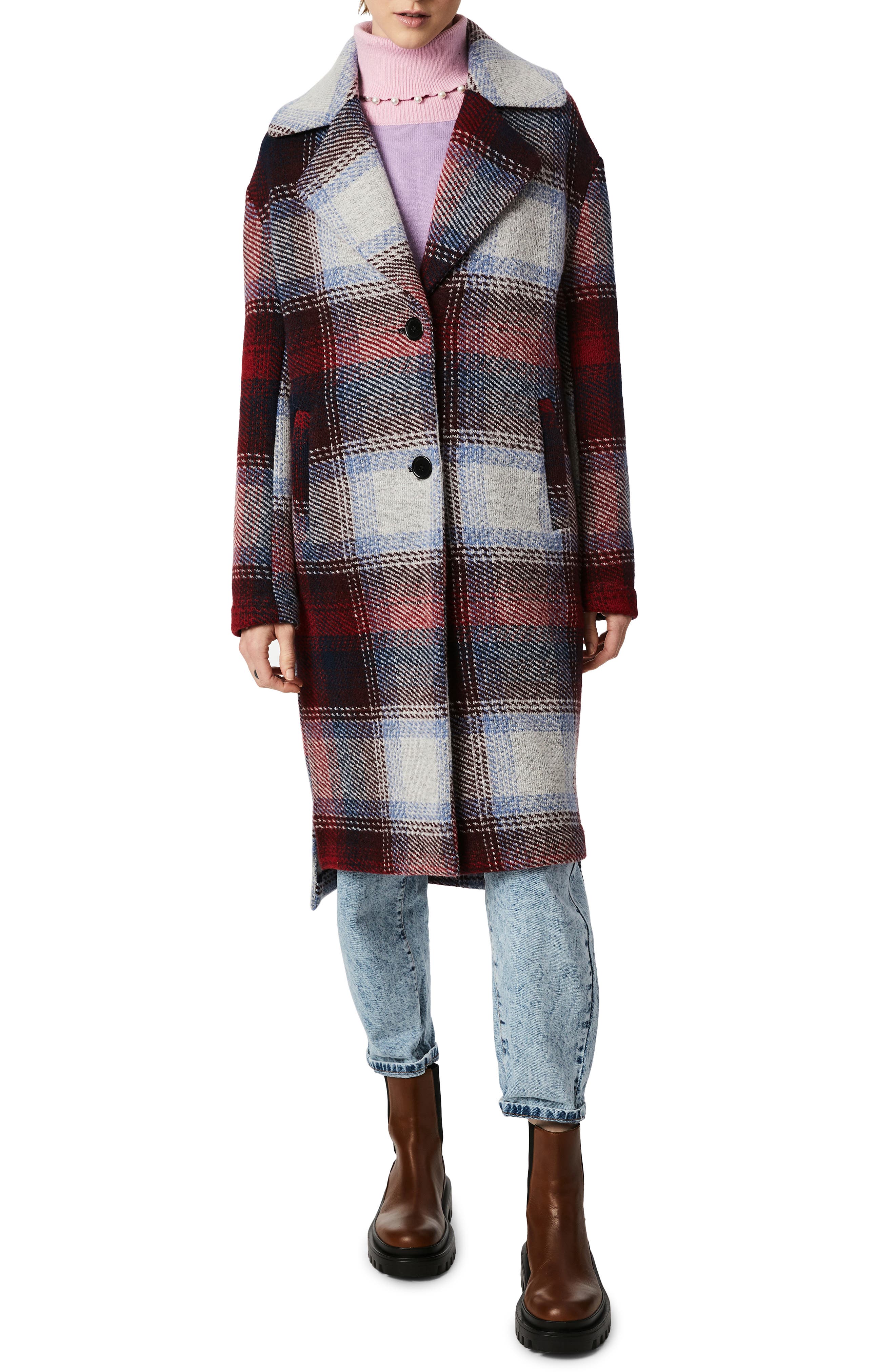 BERNIE Plaid Oversize Coat | Nordstromrack