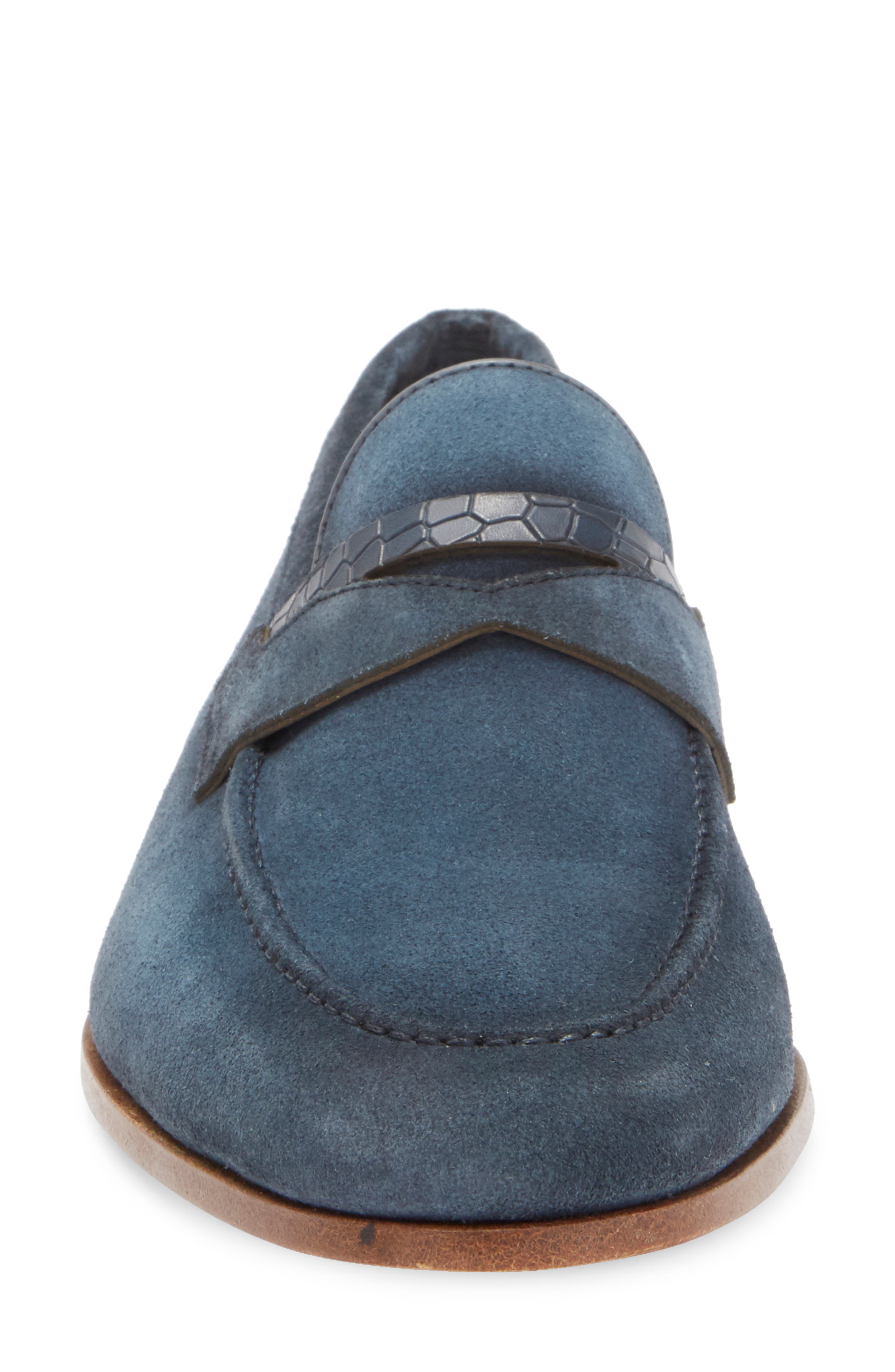 Magnanni Sasso Croc Embossed Penny Loafer (Men) | Nordstromrack