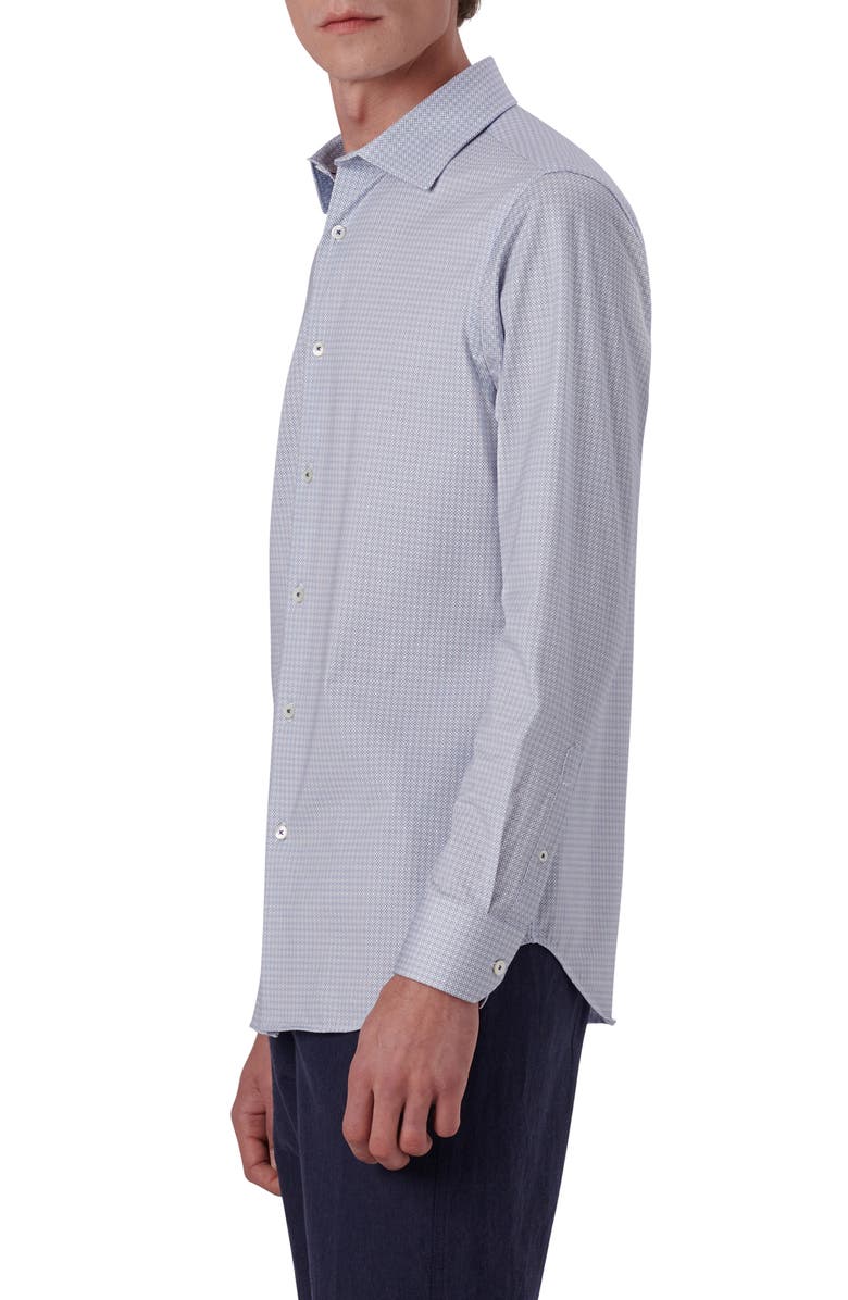 Bugatchi James OoohCotton® Geometric Print Button-Up Shirt | Nordstromrack