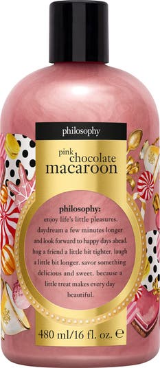 philosophy pink chocolate macaroon shampoo, shower gel & bubble bath ...