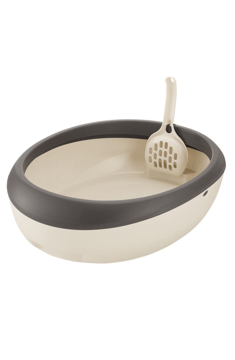 Richell PAW TRAX Top Open Cat Litter Pan in Brown, Easy Clean Cat ...