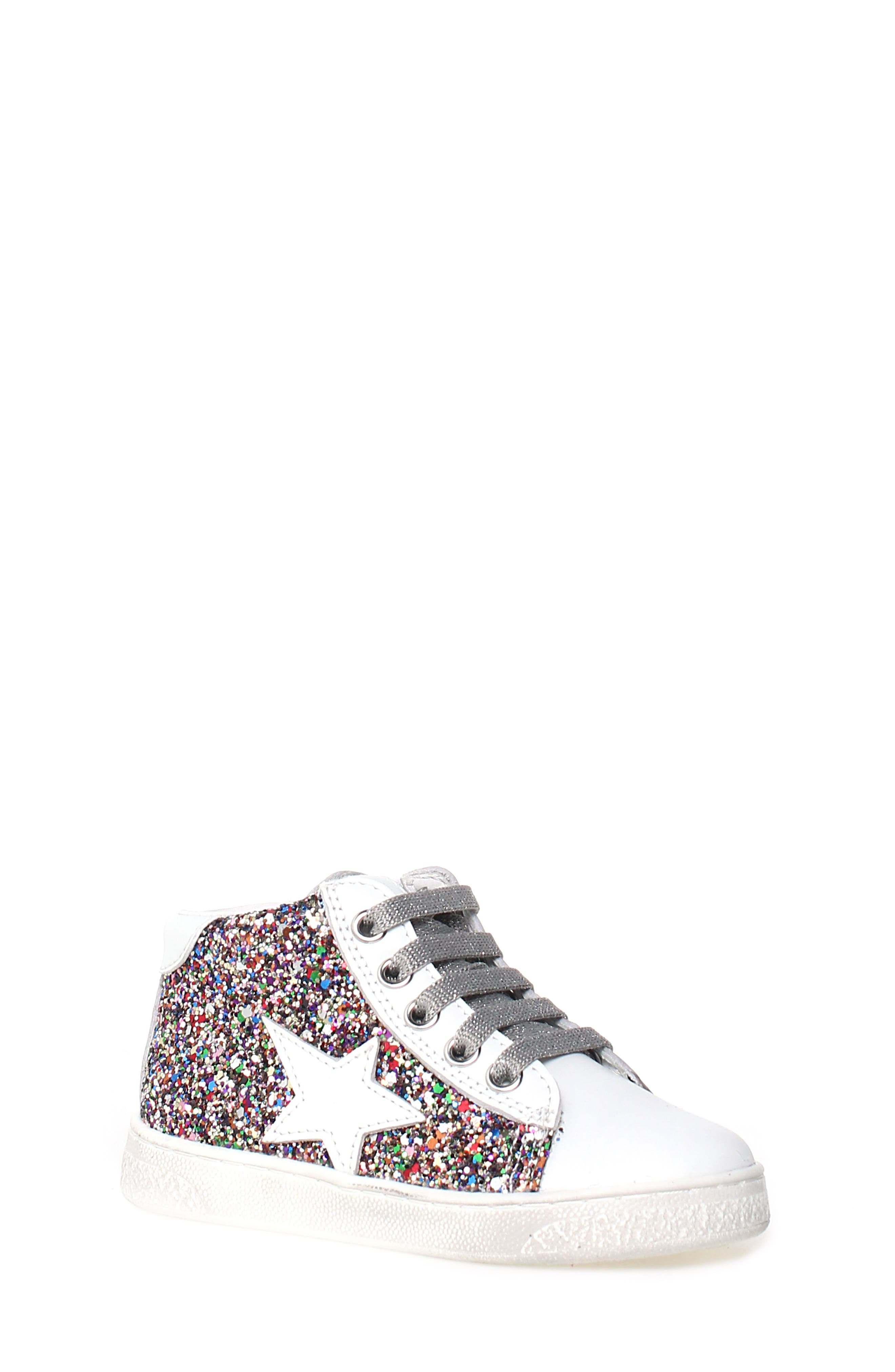 Naturino Pinn Glitter High Top Sneaker | Nordstrom
