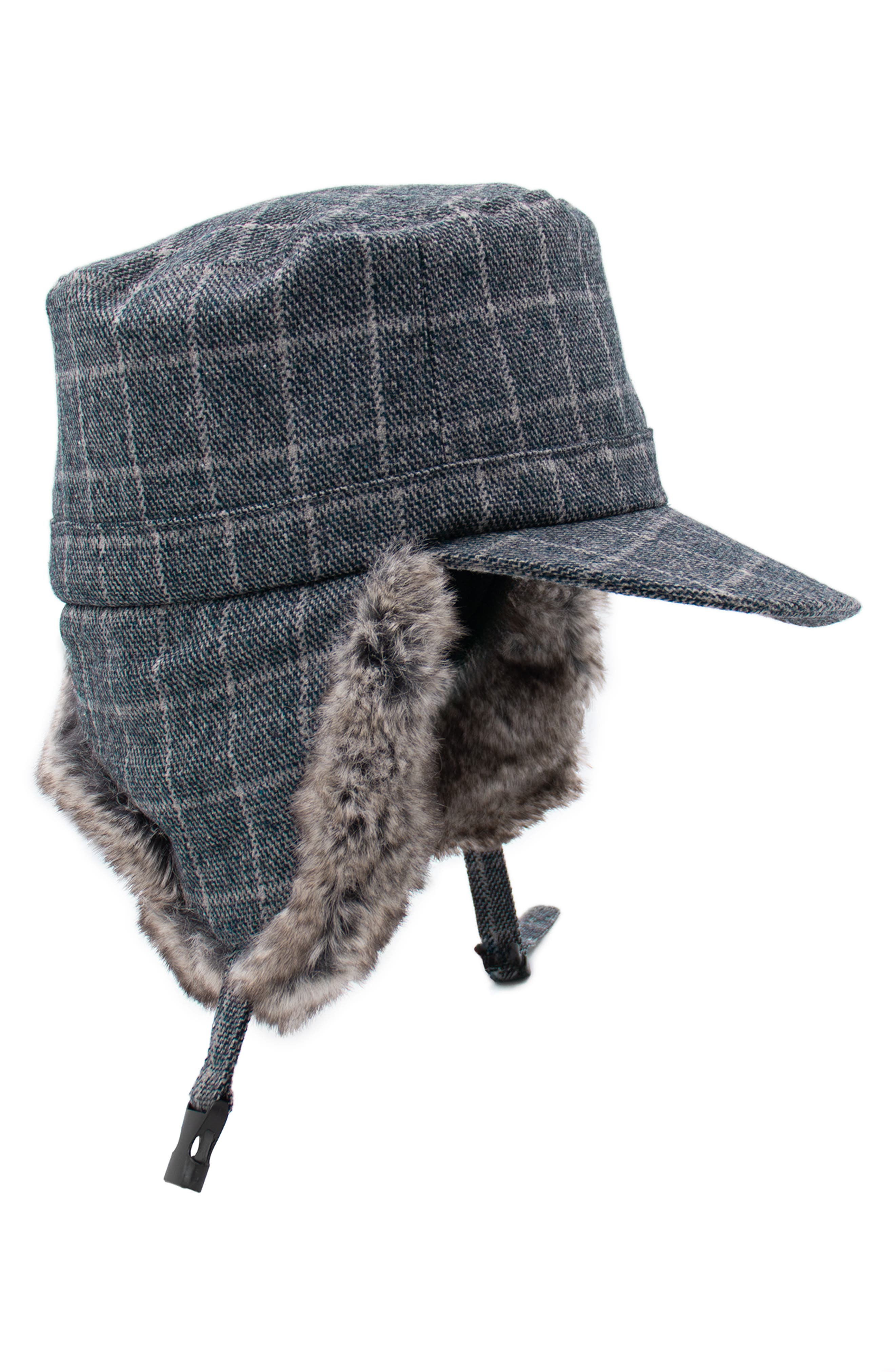 SURELL Faux Fur Plaid Trooper Hat | Nordstromrack