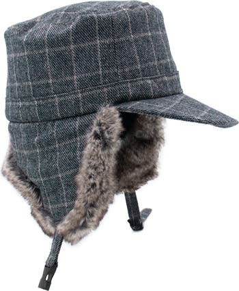 SURELL Faux Fur Plaid Trooper Hat | Nordstromrack