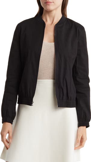 Theory Linen Blend Bomber Jacket | Nordstromrack