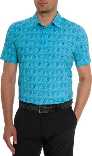 Robert Graham Iron Skull 2 Print Performance Golf Polo | Nordstrom
