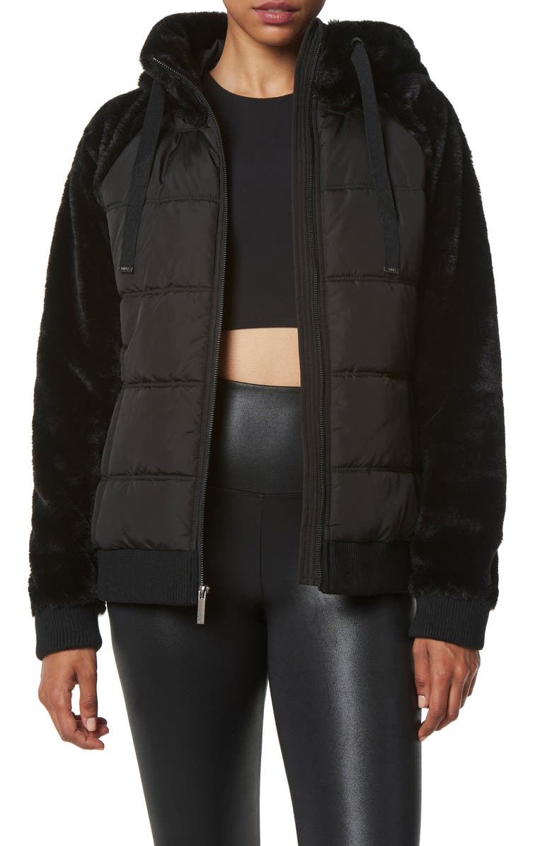 Marc New York Performance Hooded Faux Fur Minx Puffer Jacket ...