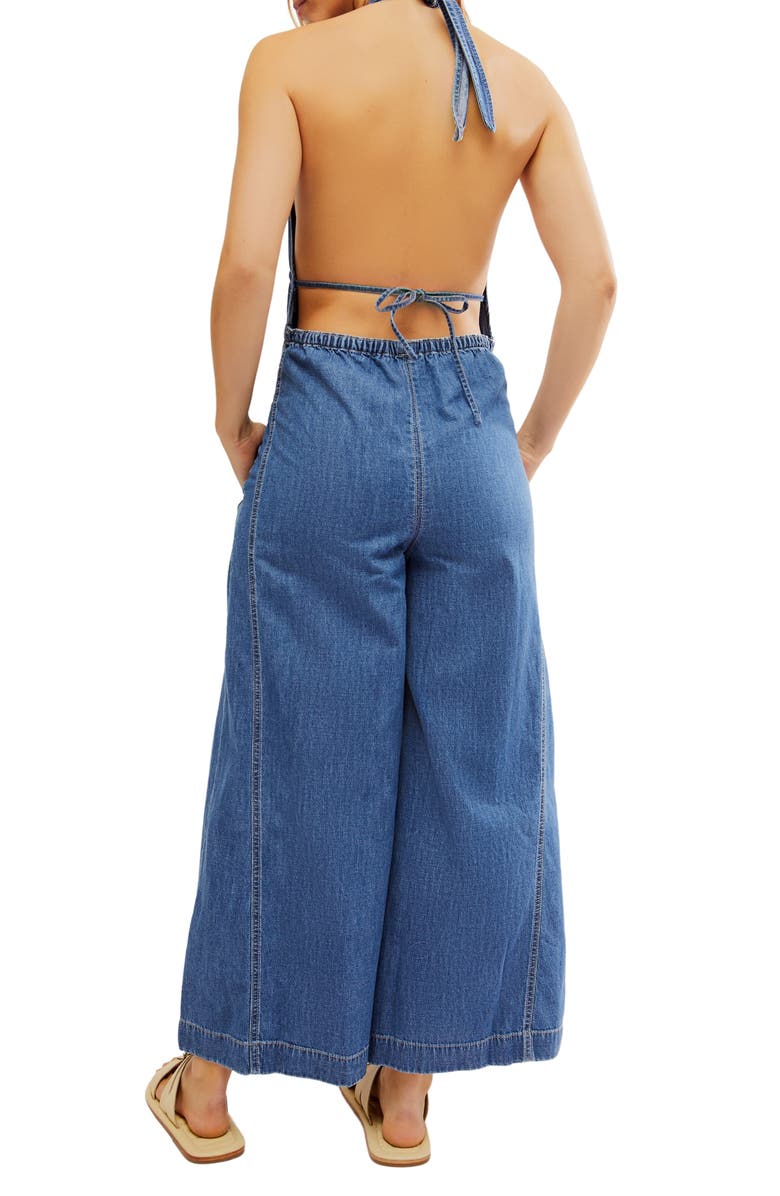 Free People Sunrays Denim Halter Jumpsuit | Nordstromrack