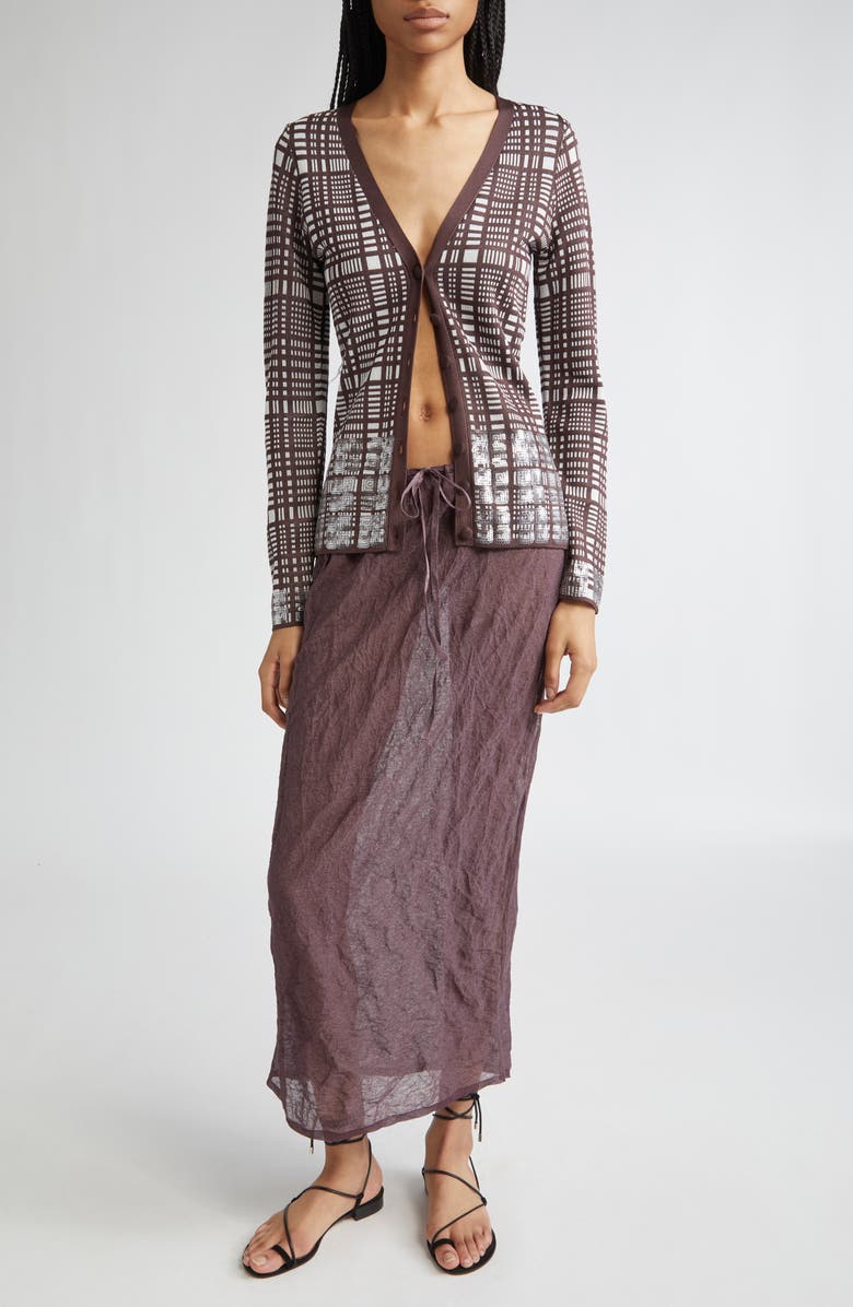 ZANKOV Rickie Crinkled Metallic Drawstring Skirt | Nordstromrack