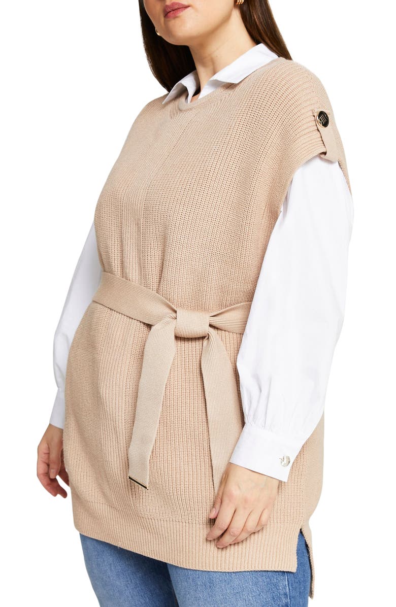 River Island Belted Knit Tabard | Nordstrom