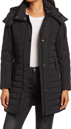 French Connection Quilted Barn Hooded Puffer Jacket | Nordstromrack