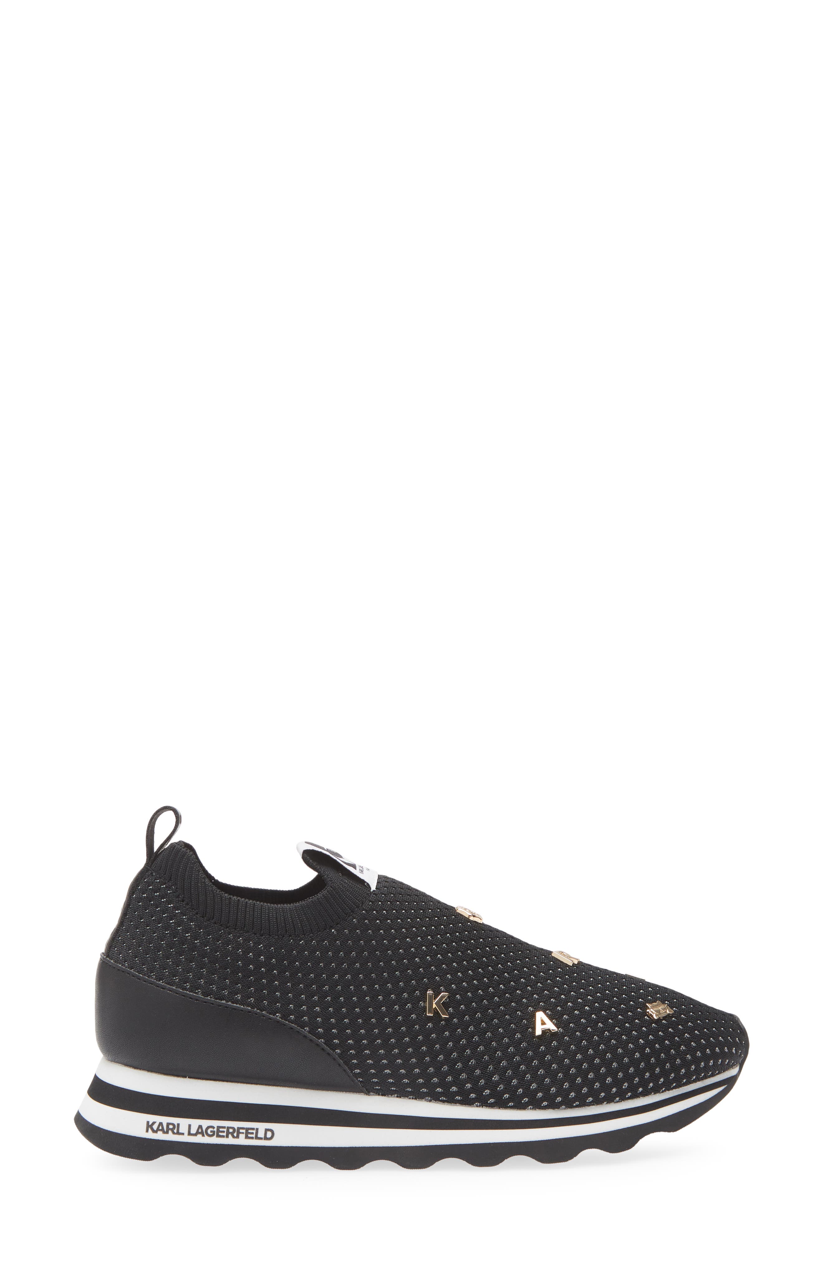 KARL LAGERFELD PARIS Marje Embellished Knit Sneaker (Women) | Nordstromrack