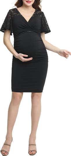Kimi and Kai Kennedy Lace Accent Maternity Dress | Nordstrom
