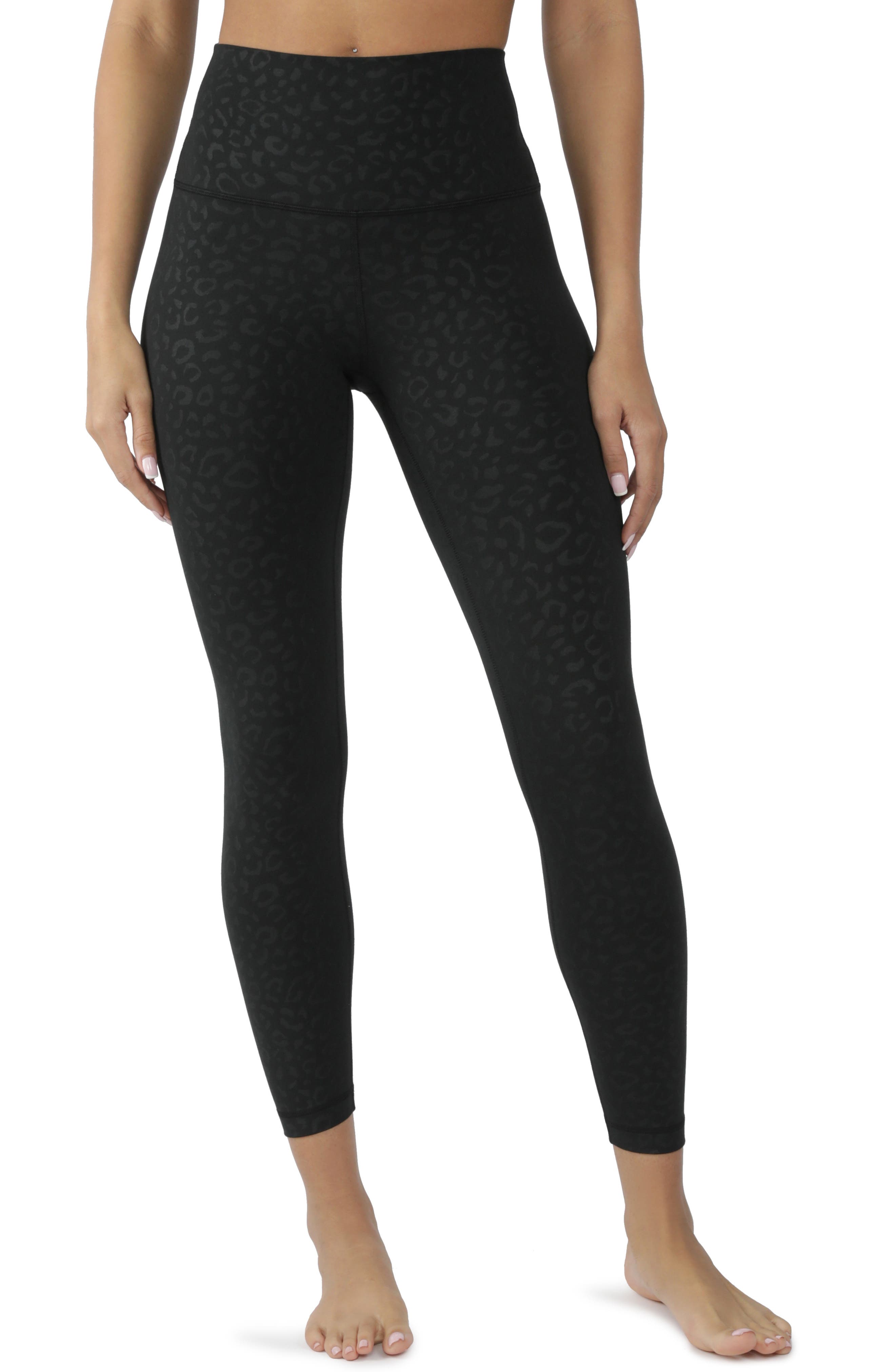 90 DEGREE BY REFLEX Wonderlink Tonal Leopard Print Leggings | Nordstromrack