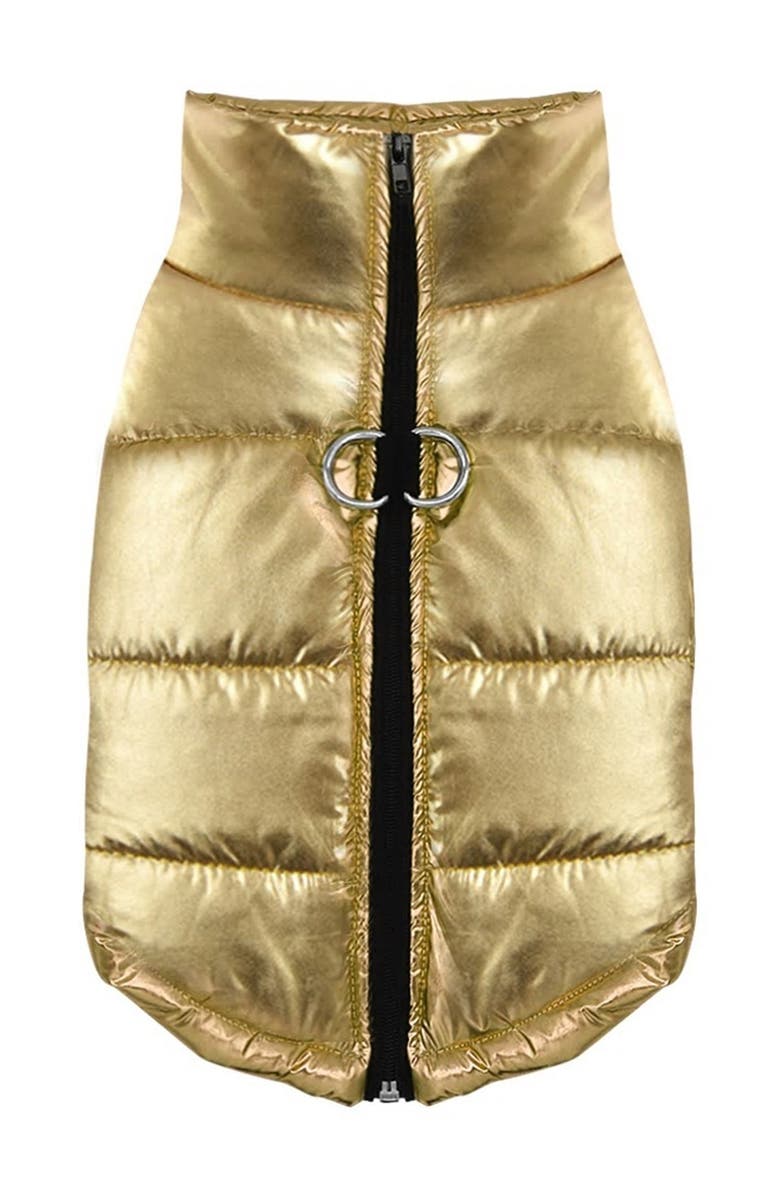 DOGS OF GLAMOUR Puffy Vest - Large - Gold | Nordstromrack