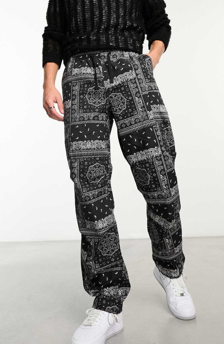 ASOS DESIGN Bandana Print Parachute Cargo Pants | Nordstromrack