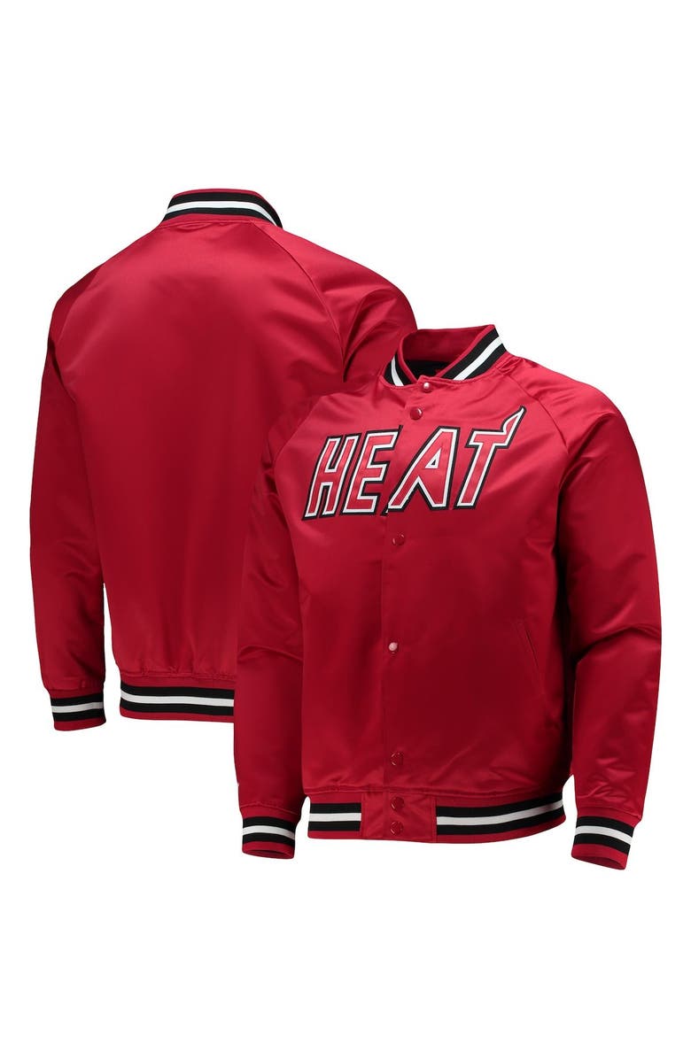 Mitchell & Ness Men's Mitchell & Ness Red Miami Heat Hardwood Classics ...