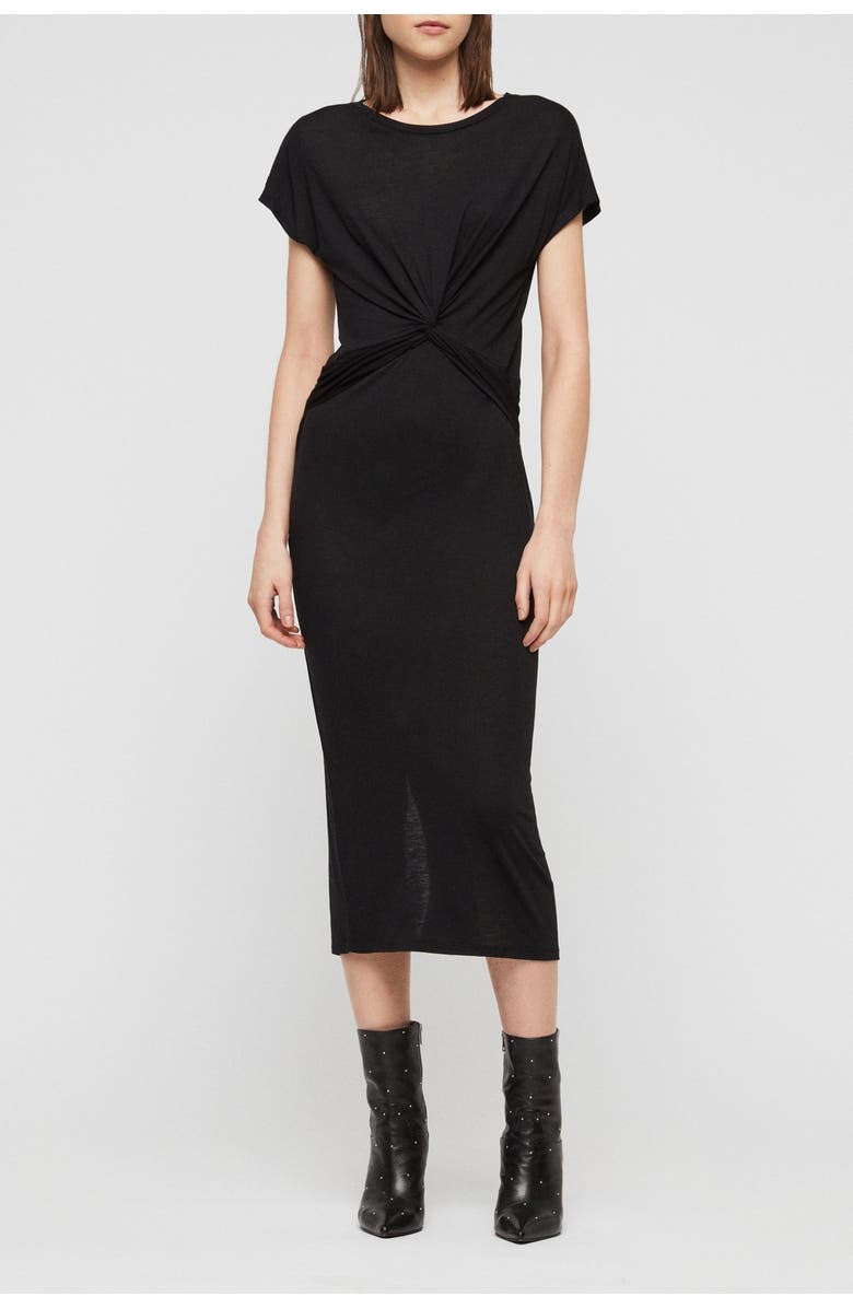 AllSaints Paloma Front Twist Midi Dress | Nordstromrack