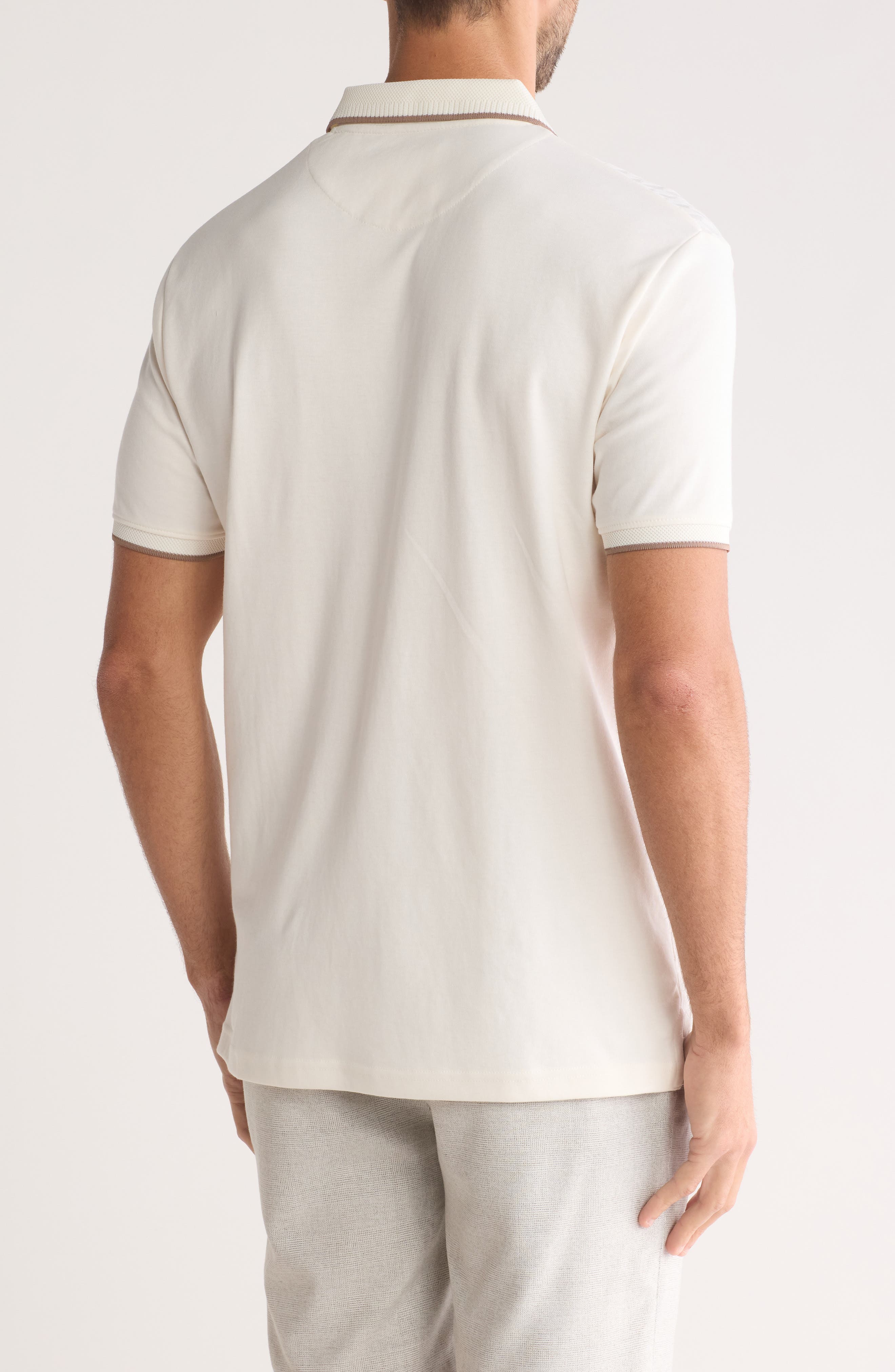 DENIM AND FLOWER Zip Tipped Knit Polo | Nordstromrack