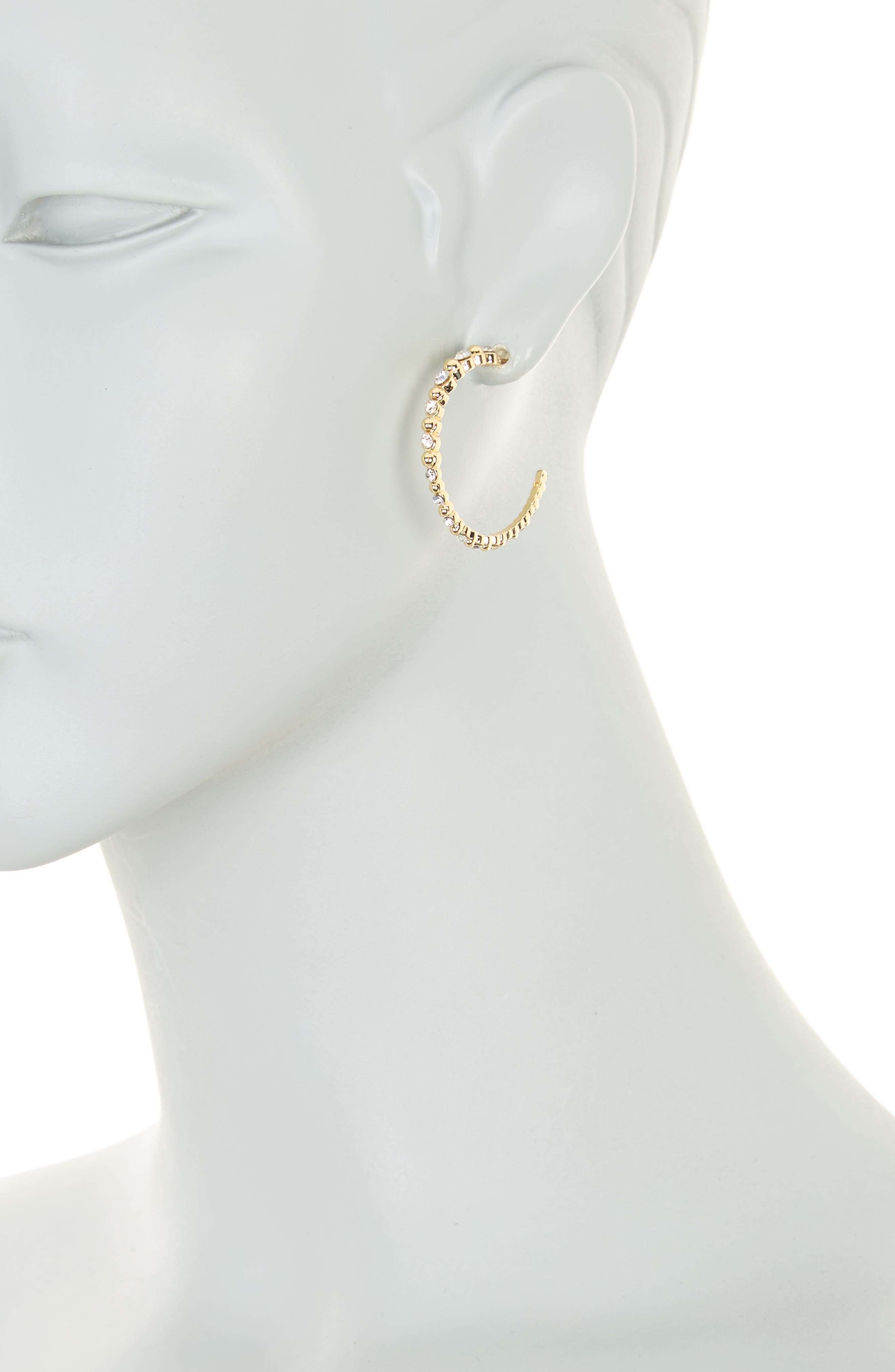 BaubleBar Gold Ball Pave Hoop Earrings | Nordstromrack