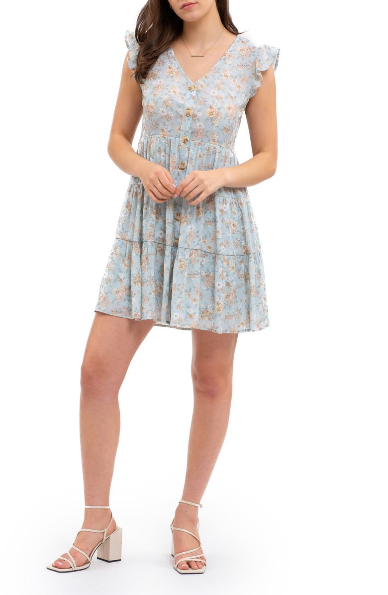 Blu Pepper Floral Print Button-Up Dress | Nordstromrack